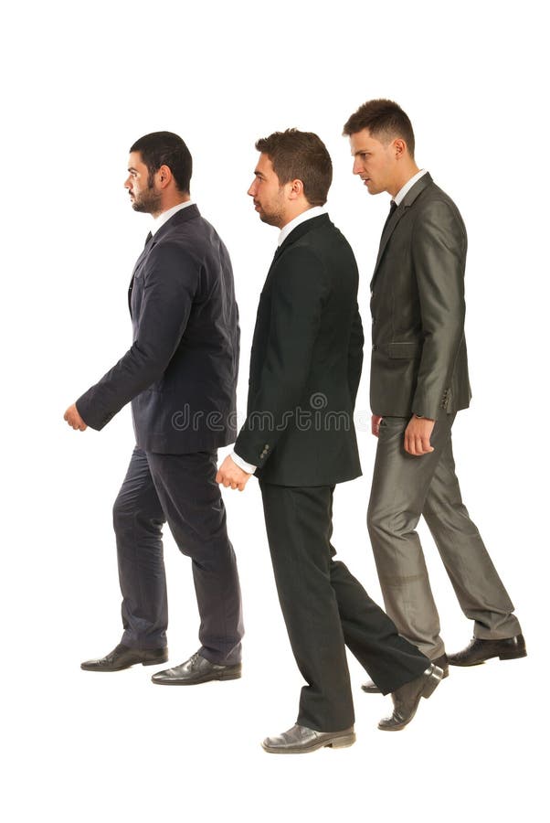 Profile of Business People Walking Stock Image - Image of portrait ...