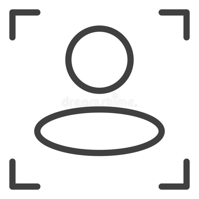 Profile Camera Icon Logo with Outline Stroke Vector Design Perfect for ...