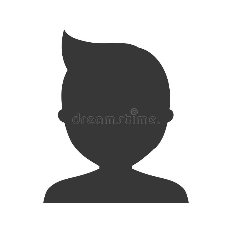 Profile Casual Man Formal Face Icon Stock Illustration - Illustration ...