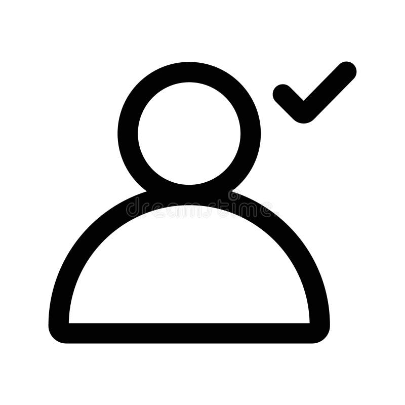 Profile Check Icon Design in Filled and Outlined Style Stock Vector ...