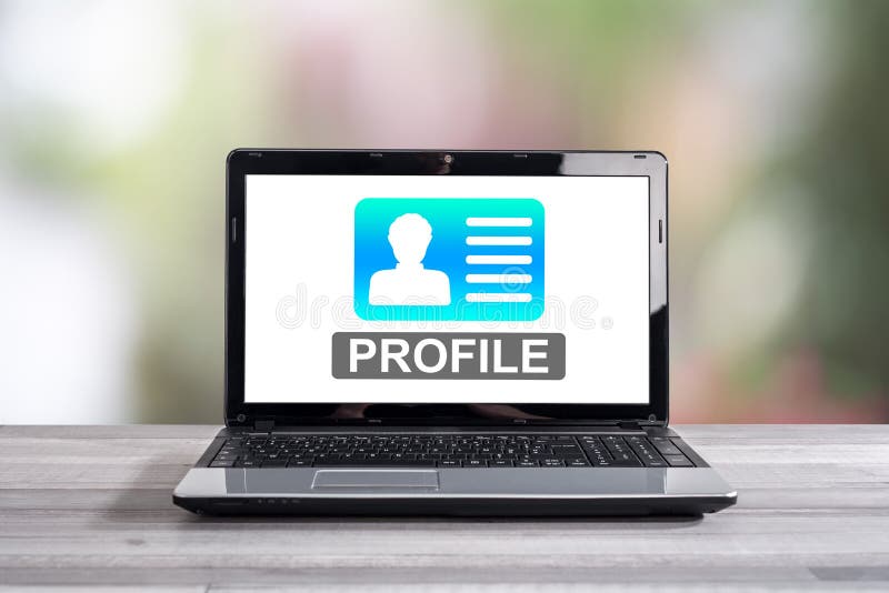 Profile Concept on a Laptop Screen Stock Photo - Image of concept ...