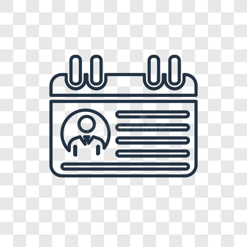 Profile Concept Vector Linear Icon Isolated on Transparent Background ...