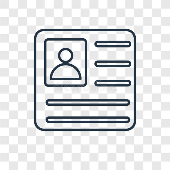 Profile Concept Vector Linear Icon Isolated on Transparent Background ...