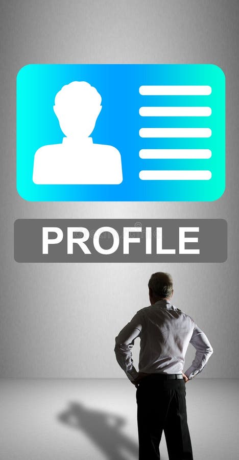 Profile Concept Watched by a Businessman Stock Illustration ...