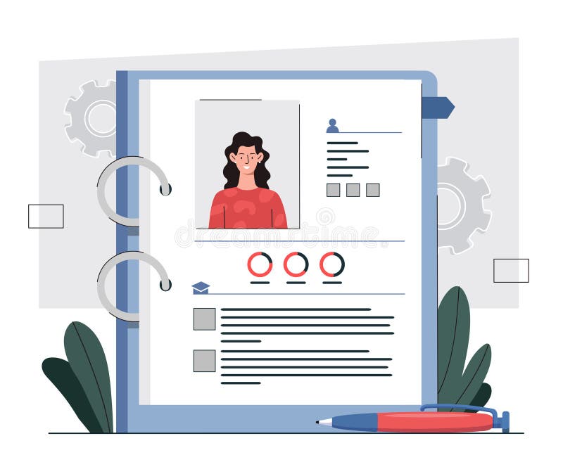 Profile Data of Woman. Document with Data and Personal Information ...