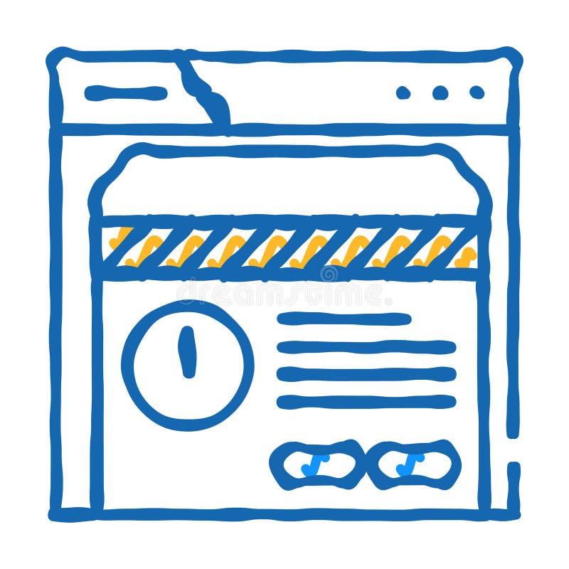 Profile Deactivated Icon Doodle Illustration Stock Vector ...