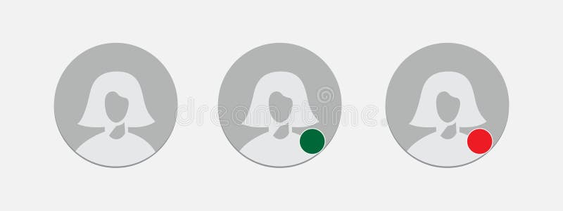 Profile Default Avatar Icon with Active Status Stock Vector ...