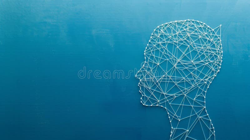 The Profile of a Digital Mind. AI Generated Stock Illustration ...