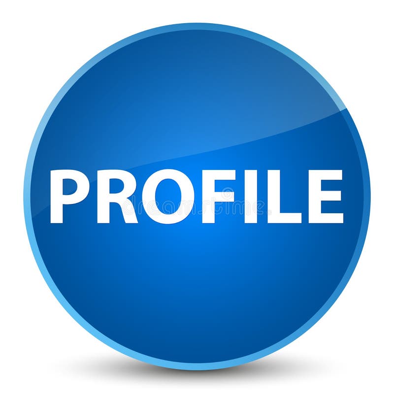 Profile Elegant Blue Round Button Stock Illustration - Illustration of ...