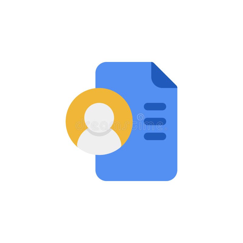 Profile File Flat Icon, Logo, Vector Stock Vector - Illustration of ...