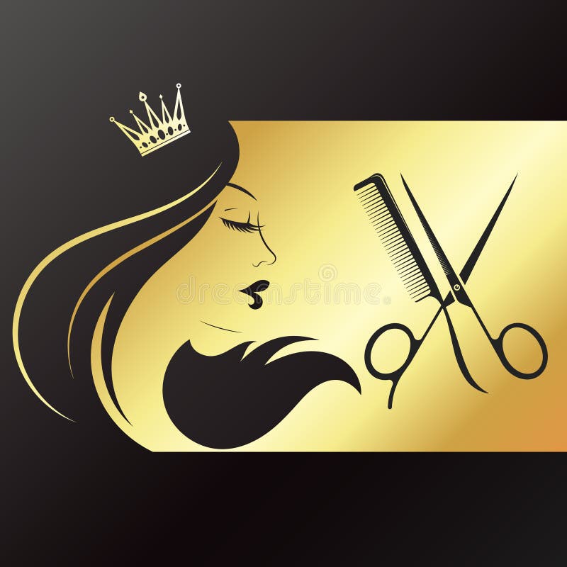 Scissors and Crown Silhouette Stock Vector - Illustration of arms ...