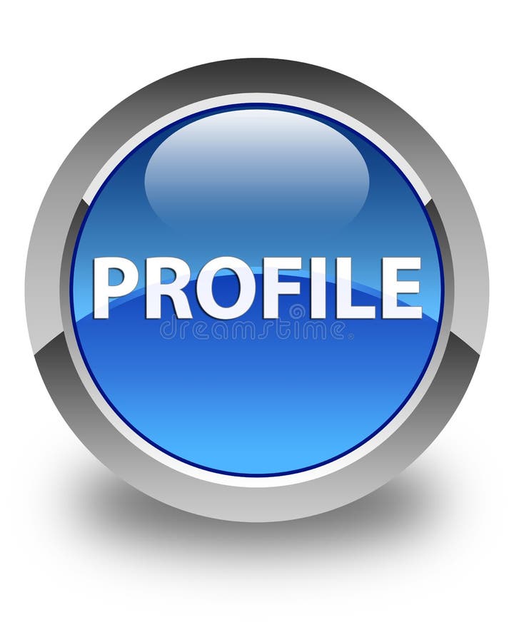 Profile Glossy Blue Round Button Stock Illustration - Illustration of ...