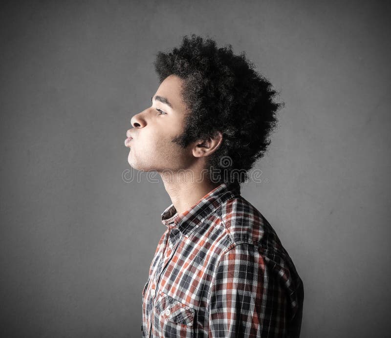 Young Man Side Profile stock photo. Image of eyes, closeup - 32244052