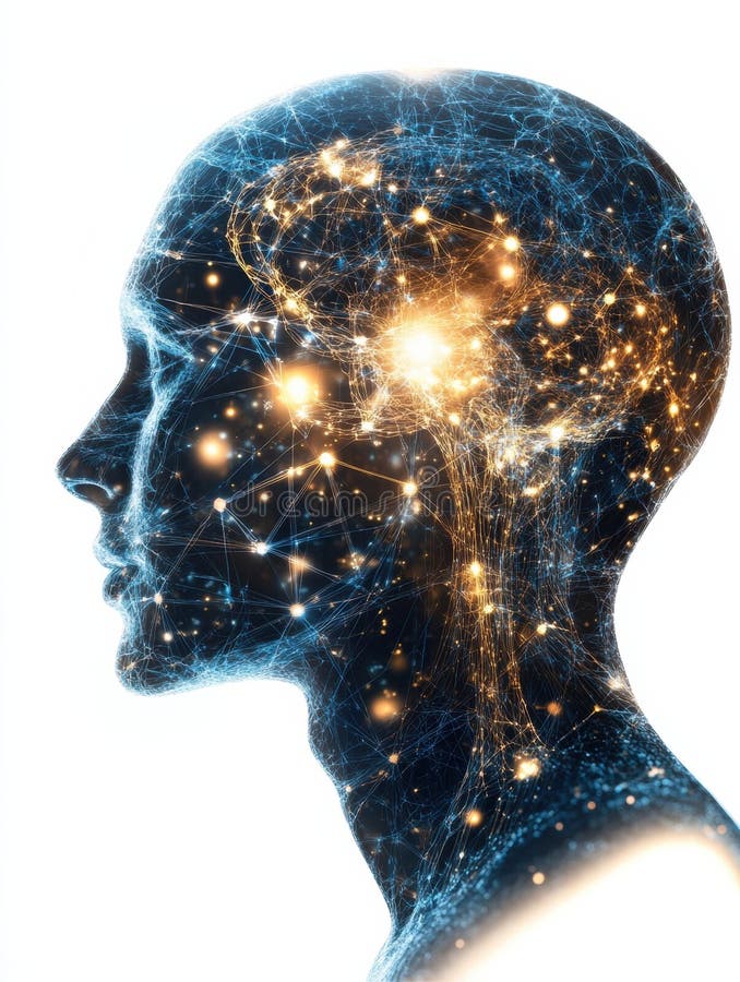 Profile of a Human Head Showcases Intricate Neural Connections and ...