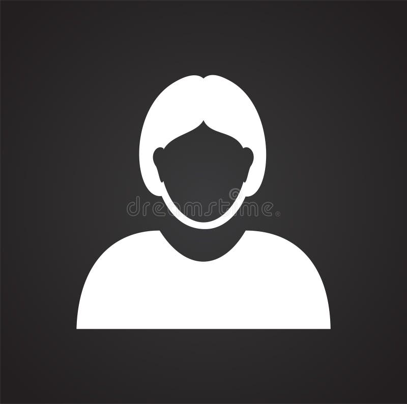Profile Icon On Black Background For Graphic And Web Design, Modern ...