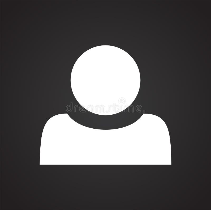 Profile Icon on Black Background for Graphic and Web Design, Modern ...