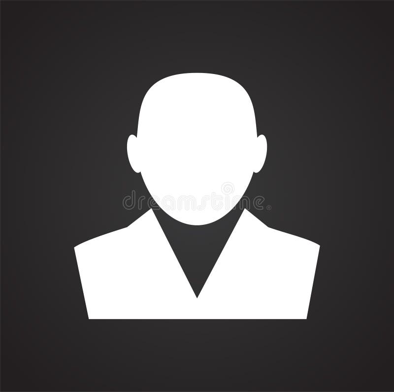 Profile Icon on Black Background for Graphic and Web Design, Modern ...