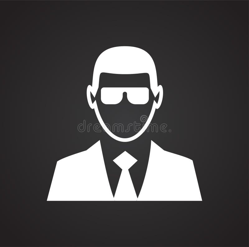 Profile Icon on Black Background for Graphic and Web Design, Modern ...