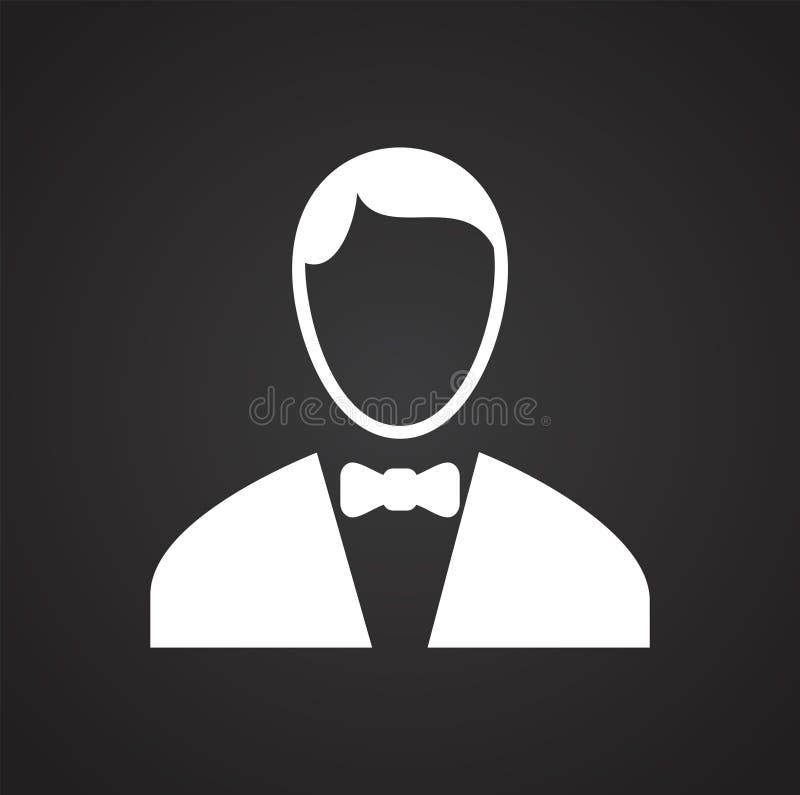 Profile Icon on Black Background for Graphic and Web Design, Modern ...