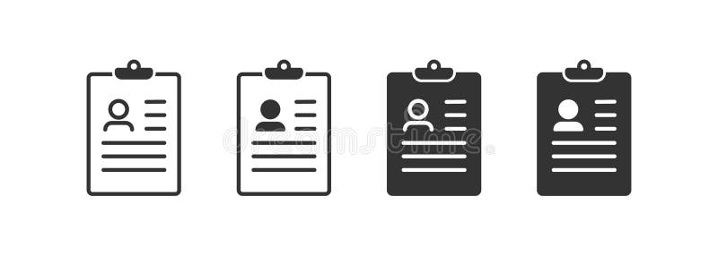 Profile Icon. Id Resume Illustration Symbol Stock Vector - Illustration ...