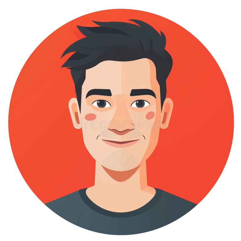 Illustration of a Man in Flat Design Style Stock Illustration ...