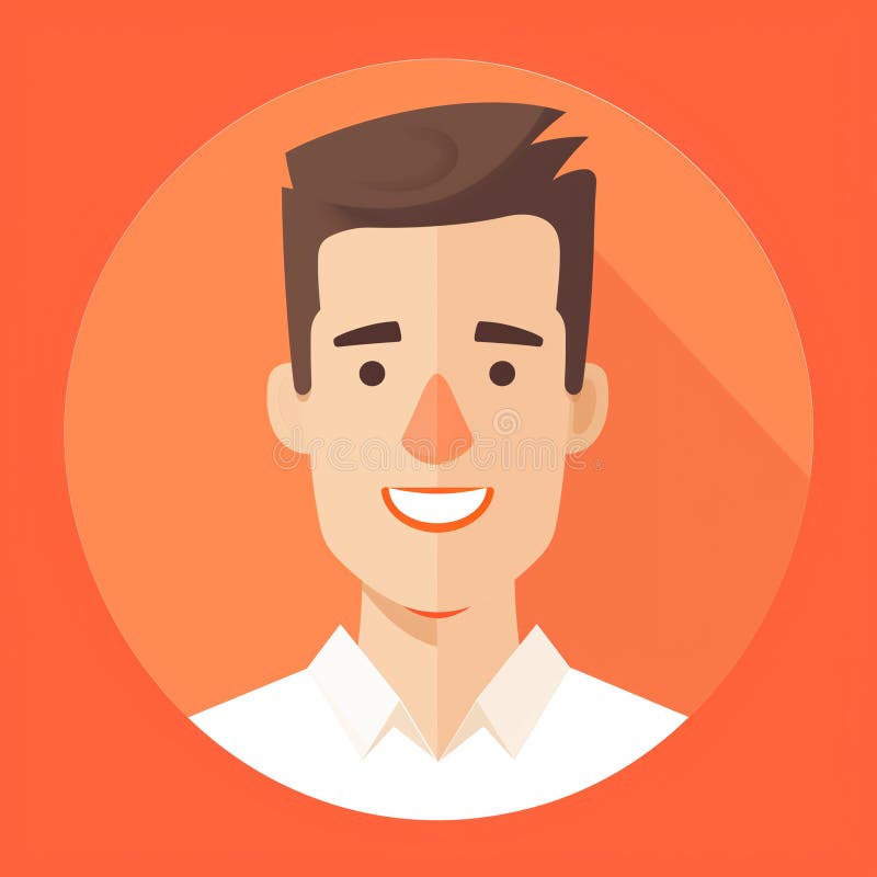 Illustration of a Man in Flat Design Style Stock Illustration ...