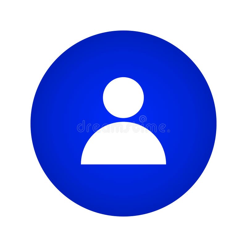Profile Icon. Person Icon. Profile Button on a Blue Gradient Circle ...