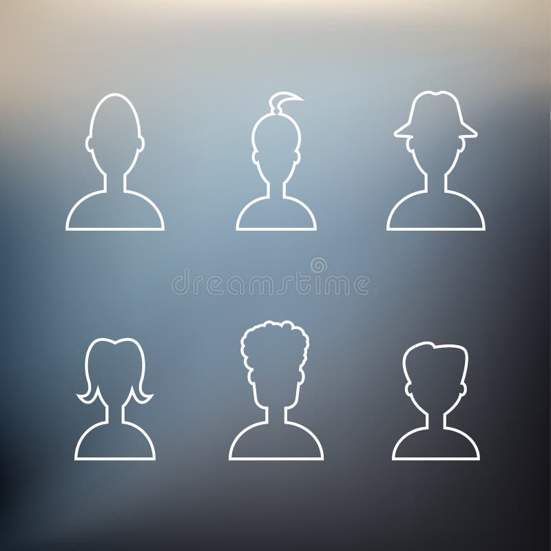 Profile Icon Male Female Business Silhouette Stock Illustrations ...