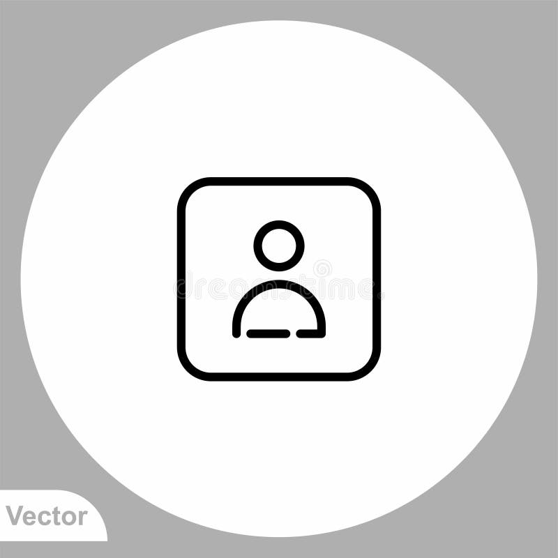 Profile Vector Icon Sign Symbol Stock Vector - Illustration of female ...