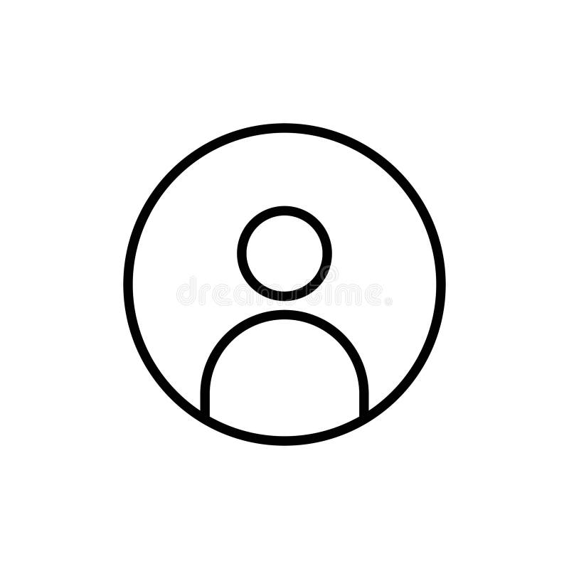 Profile Icon Thin Line Art Isolated Stock Vector - Illustration of ...