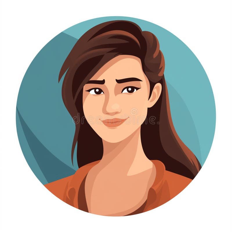 Illustration of a Woman in Flat Design Style Stock Photo - Illustration ...