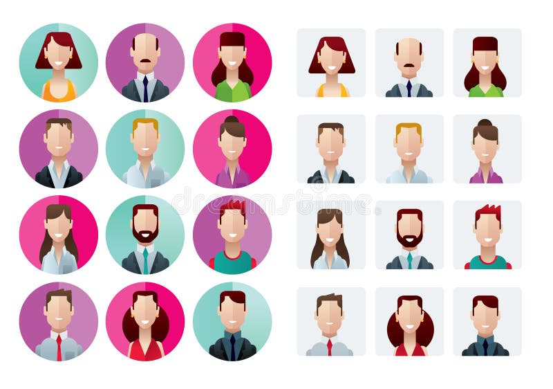 Profile Icons Office People Stock Vector - Illustration of avatar ...