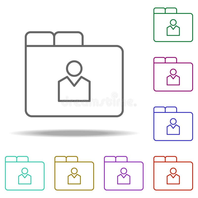 Profile Information Icon. Elements of Web in Multi Color Style Icons ...