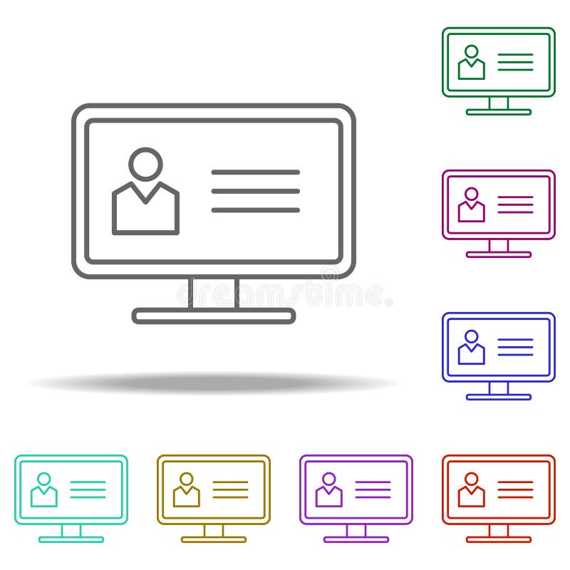 Profile Information Icon. Elements of Web in Multi Color Style Icons ...