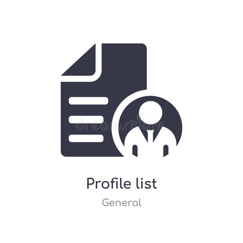 Profile List Icon in Different Style Vector Illustration. Two Colored ...