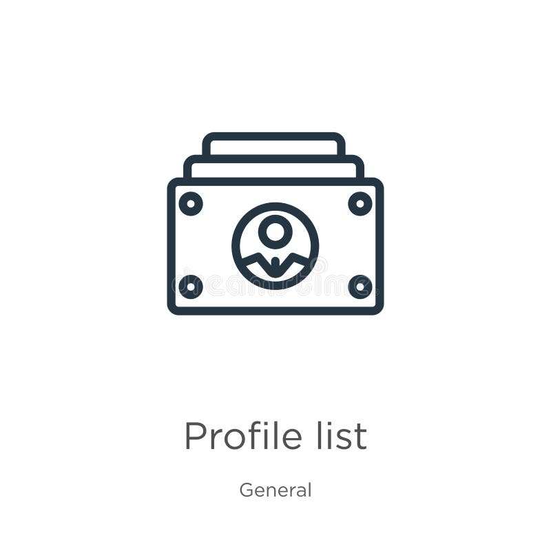 Profile List Linear Icon. Modern Outline Profile List Logo Conce Stock ...