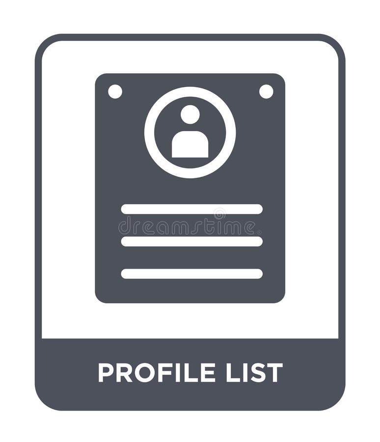 Profile List Icon in Trendy Design Style. Profile List Icon Isolated on ...
