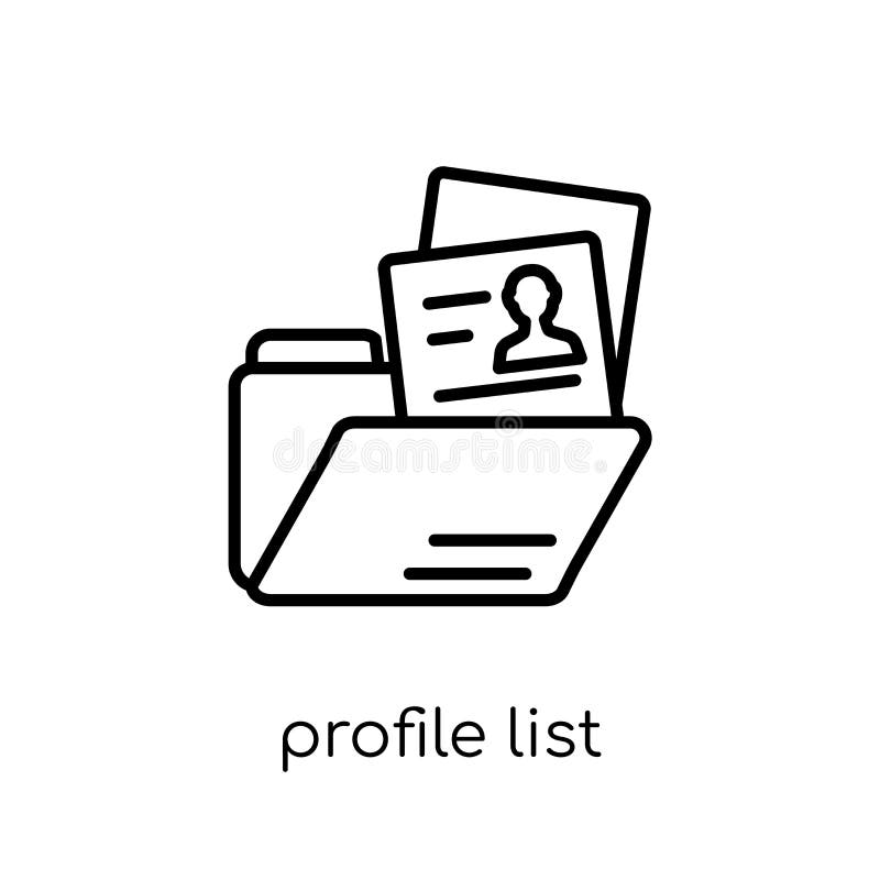 Profile List Linear Icon. Modern Outline Profile List Logo Conce Stock ...