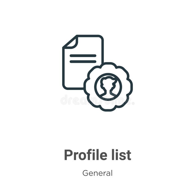 Profile List Linear Icon. Modern Outline Profile List Logo Conce Stock ...