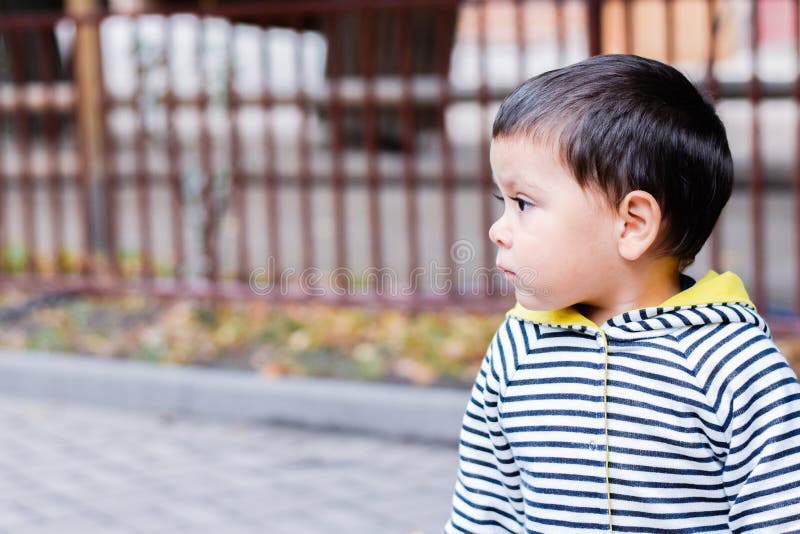 A Profile of a Little Latin Boy. Stock Image - Image of bolivian ...