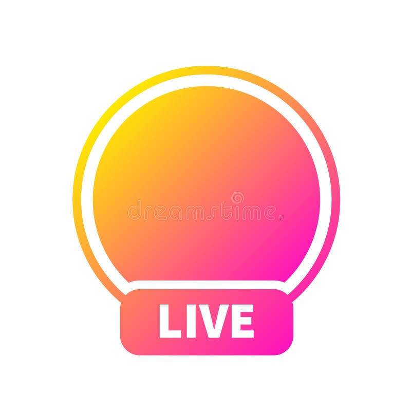 Profile Live Icon Interface. Gradient Placeholder. Put Your Photo Under ...