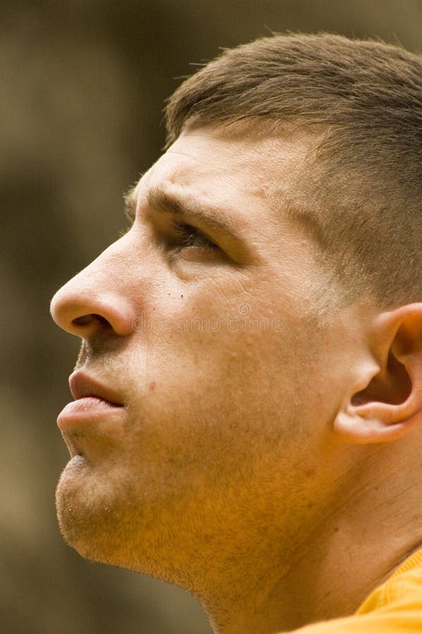 Profile of a man stock image. Image of staring, outdoor - 2800313