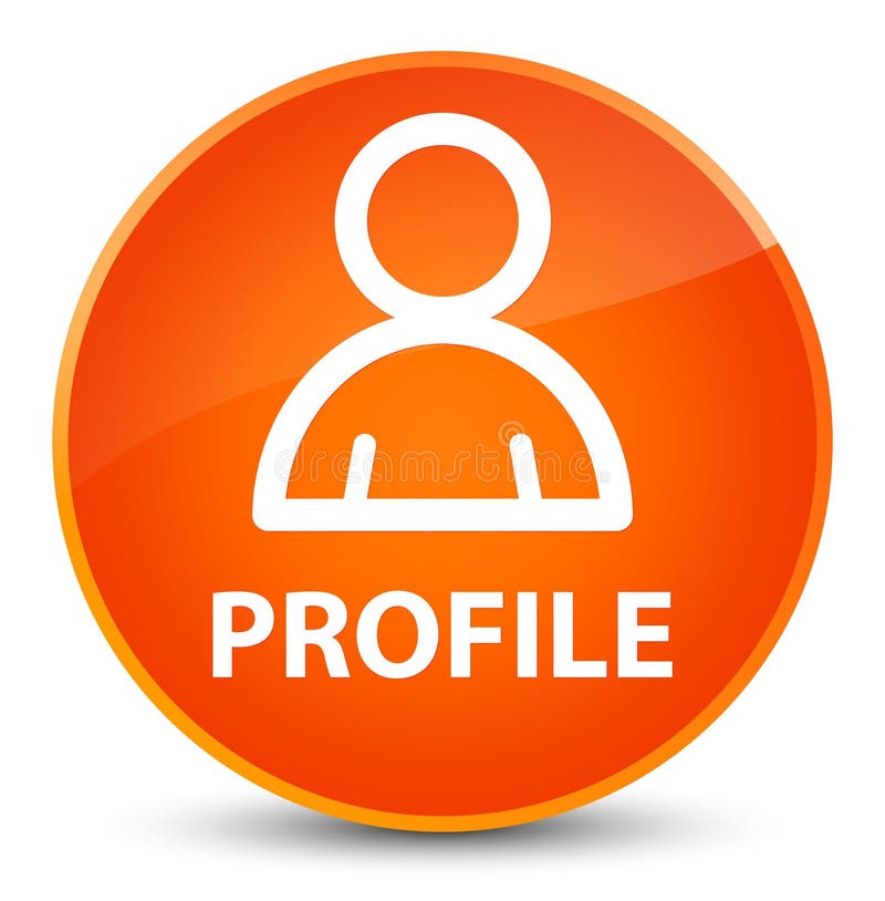 Profile (member Icon) Elegant Orange Round Button Stock Illustration ...