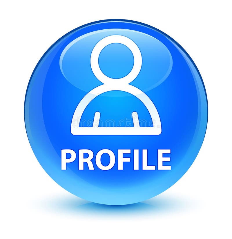 Profile (member Icon) Glassy Cyan Blue Round Button Stock Illustration ...