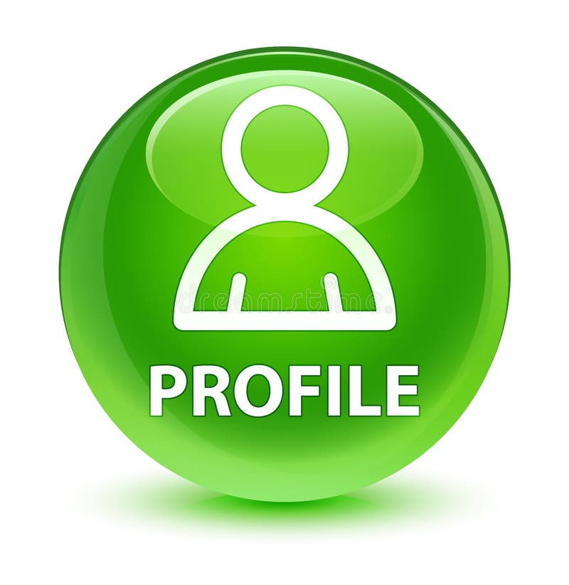 Profile (member Icon) Glassy Green Round Button Stock Illustration ...