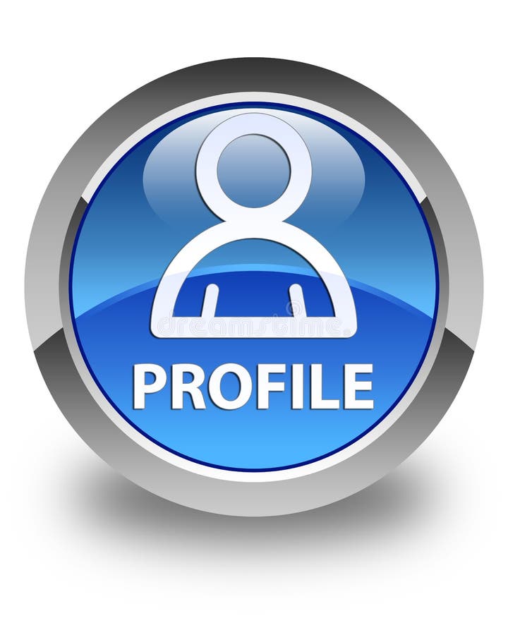 Profile (member Icon) Glossy Blue Round Button Stock Illustration ...