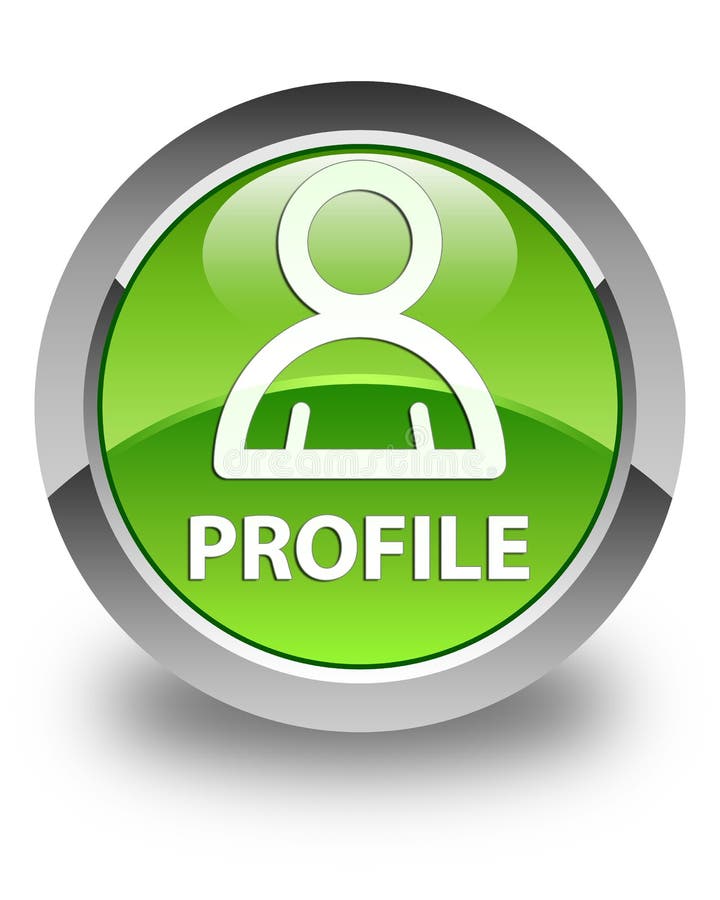 Profile (member Icon) Glossy Green Round Button Stock Illustration ...
