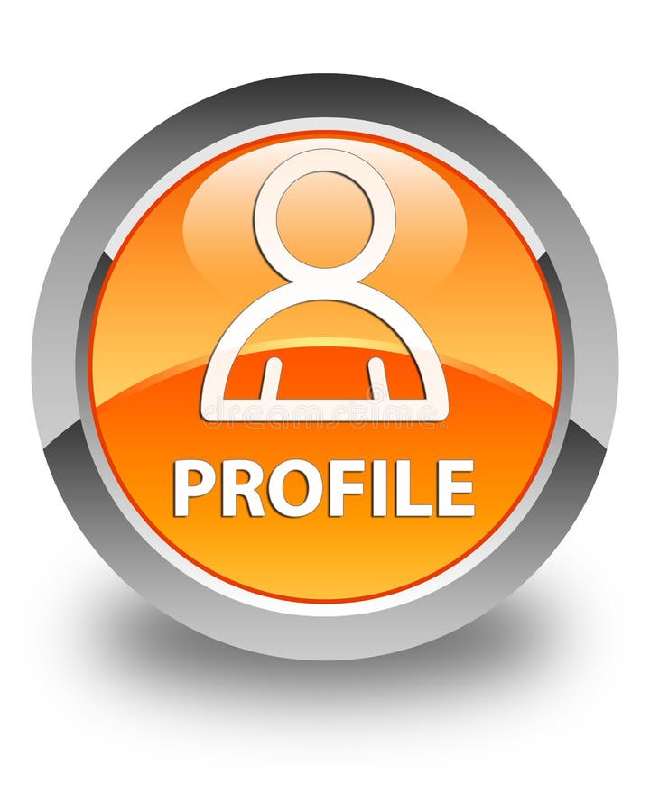 Profile (member Icon) Glossy Orange Round Button Stock Illustration ... Profile (member Icon) Glossy Orange Round Button Stock Illustration ...