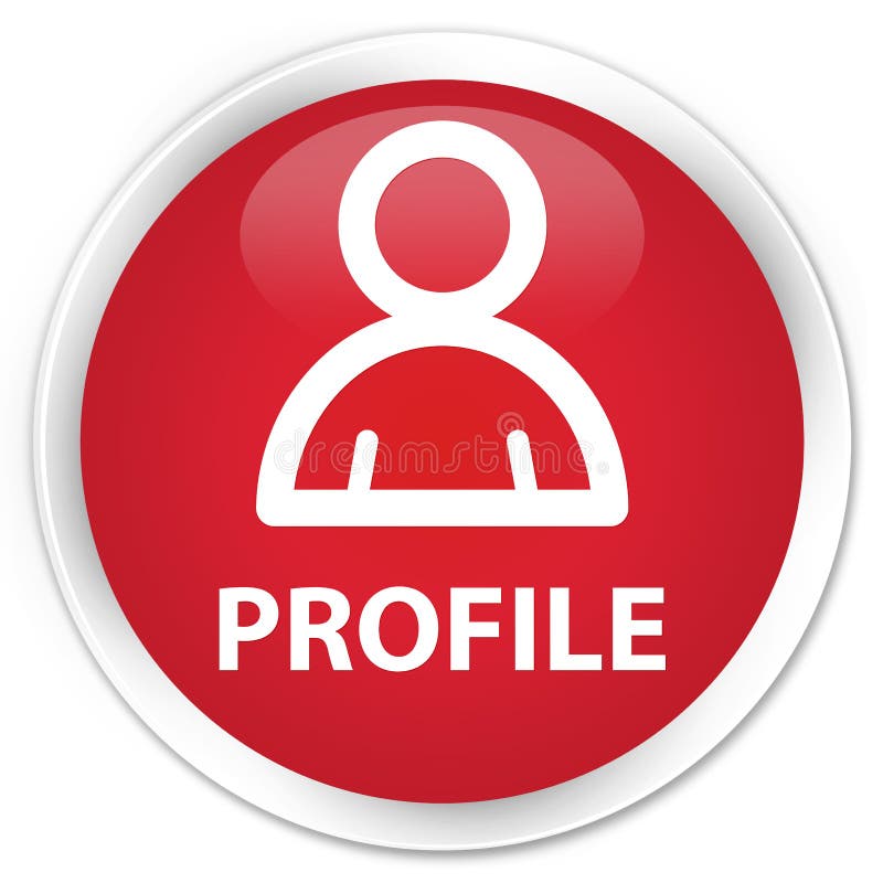 Profile (member Icon) Premium Red Round Button Stock Illustration ...