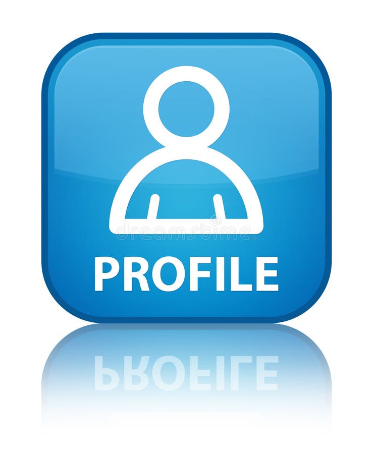 Profile (member Icon) Special Cyan Blue Square Button Stock ...
